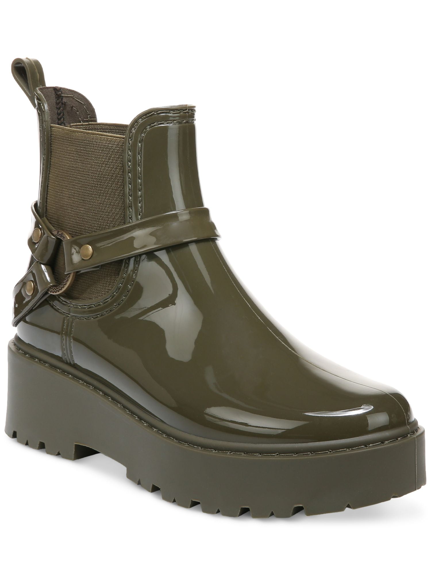 ZODIAC Womens Green Padded Chelsea Ring Hardware Pull Tab Lug Sole ...