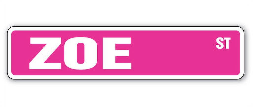 ZOE Street Sign Childrens Name Room Sign | Indoor/Outdoor | 30" Wide ...