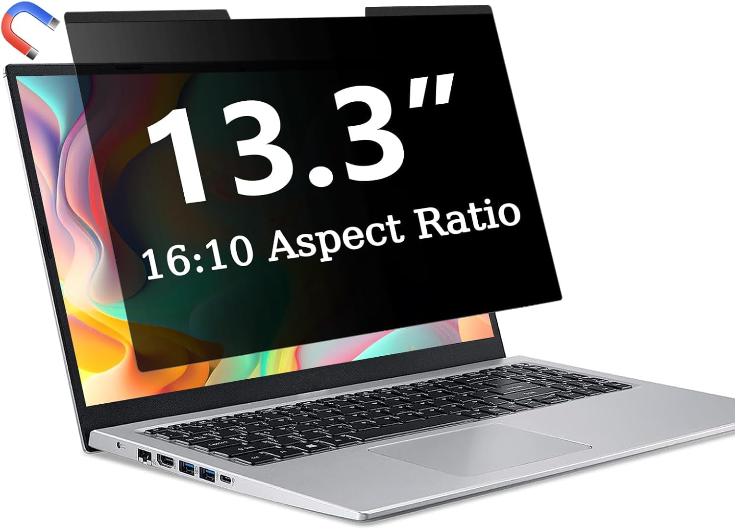 ZOEGAA Magnetic 13.3 Inch Laptop Privacy Screen Filter, for Removable ...