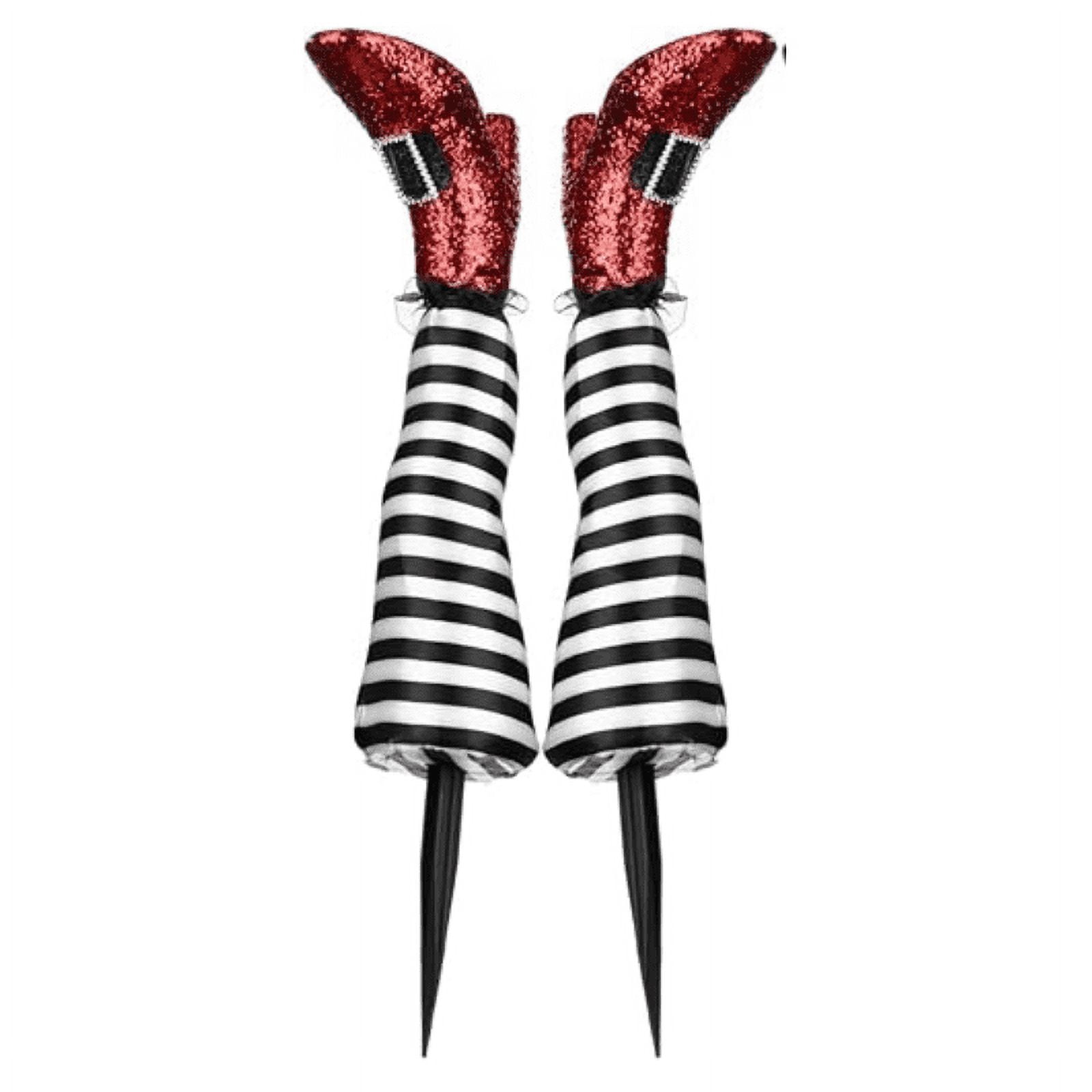 ZOELNIC 1 Pair Halloween Wicked Witch Leg Yard Stakes Witch Leg Garden ...
