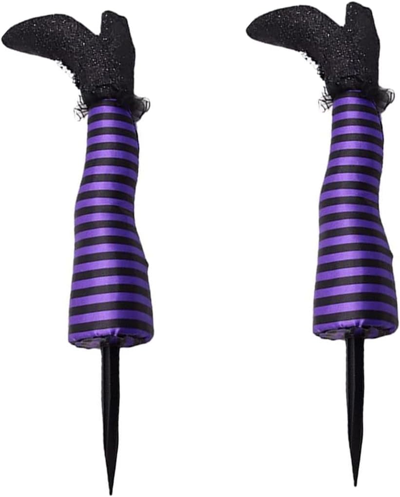 ZOELNIC 1 Pair Halloween Wicked Witch Leg Yard Stakes Witch Leg Garden ...