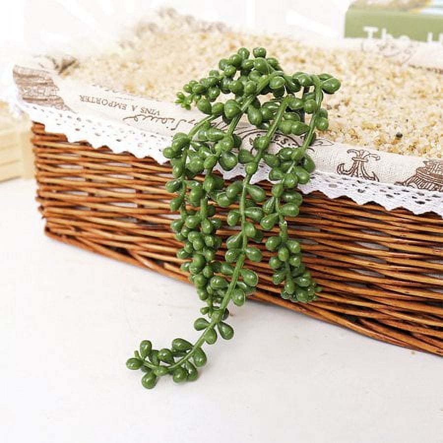 ZOELNIC 1pcs Artificial Succulents Hanging Plants Fake String of Pearls ...