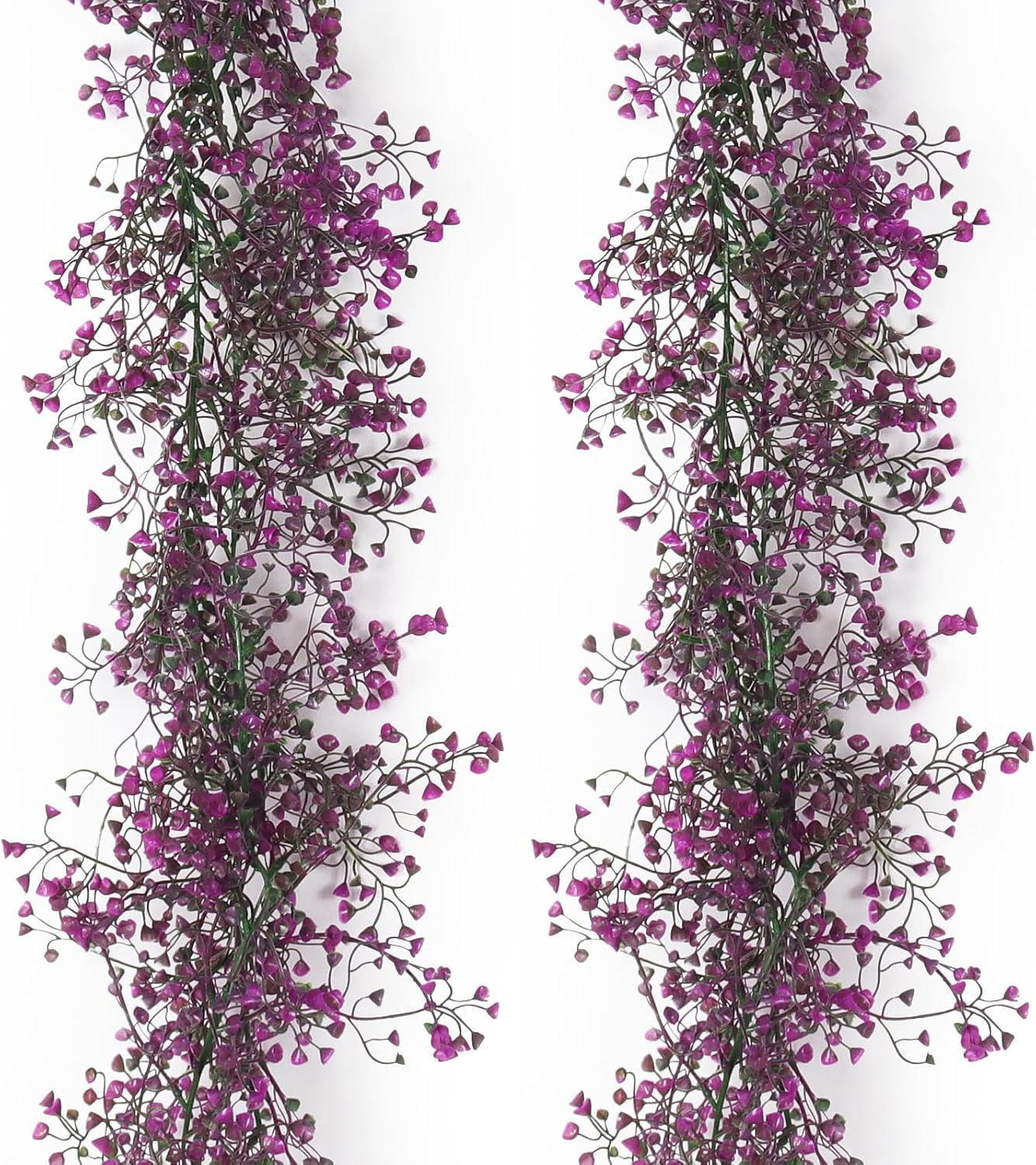 ZOELNIC 2Pcs Faux Garland Plant Fake Vines, 5.6FT Artificial Hanging ...