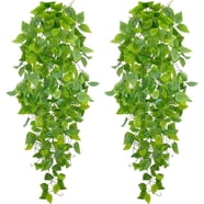 HOZHANI Artificial Hanging Plants 4 Pack 3.28ft Fake Ivy Vine Wall ...