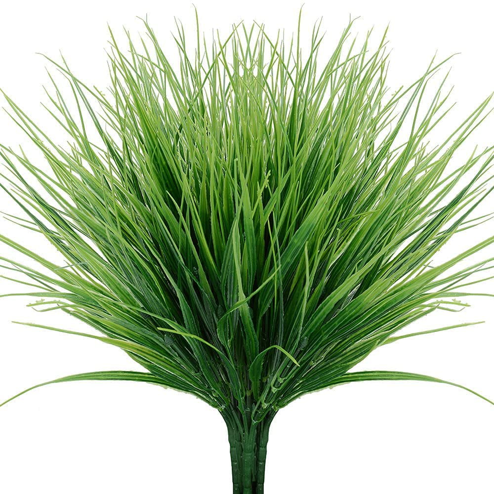 ZOELNIC 4 Bundles Artificial Wheat Grass, UV Resistant Fake Artificial ...