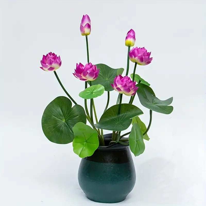 ZOELNIC Artifical Lotus Flowers, 2Pcs Silk Flower Artificial Flowers ...
