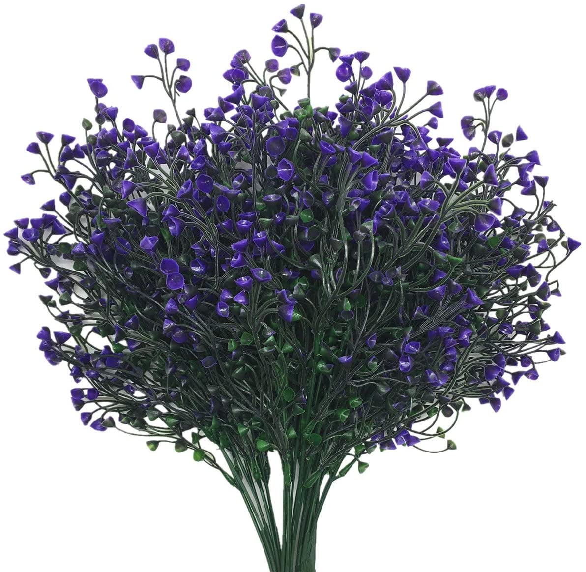 ZOELNIC Artificial Plants, 4pcs Fake Bell Grass Flowers Plastic ...