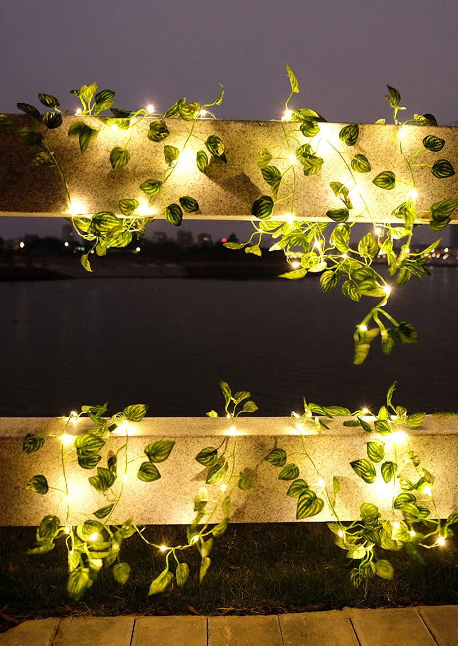 ZOELNIC Artificial Plants String Light Green Leaf Ivy Vine Fairy Light ...