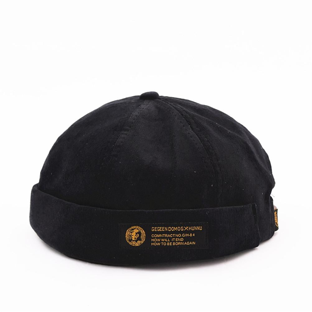 ZOELNIC Autumn and Winter Unisex Corduroy Brimless Cap Adjustable ...