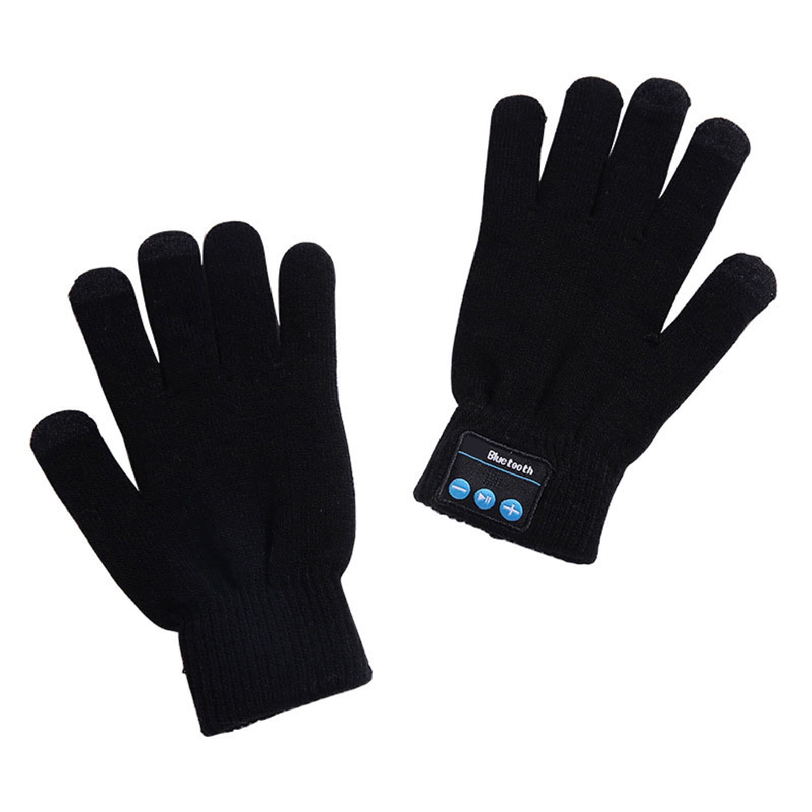 ZOELNIC Bluetooth Gloves Winter Warm Mittens Phone Call Music Screen ...