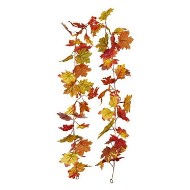 Artificial Maple Leaf Garland (Fall Vine Hanging, Thanksgiving Wall ...