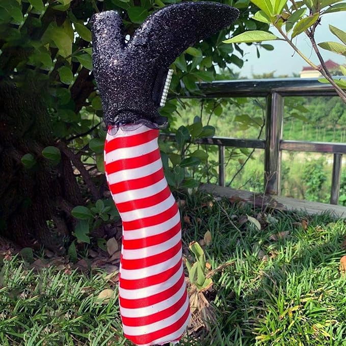 ZOELNIC Halloween Witch Leg Yard Stakes,Hallloween Upside Down Witch ...