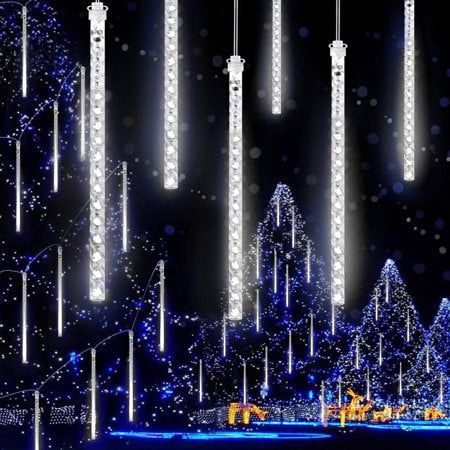 ZOELNIC LED Falling Rain Lights with 30cm 8 Tube 192 LEDs, Meteor ...