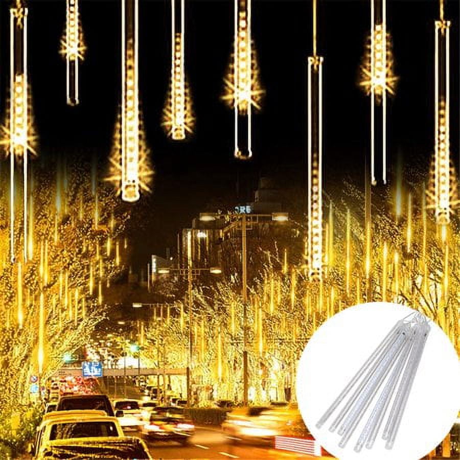 ZOELNIC LED Falling Rain Lights with 30cm 8 Tube 192 LEDs, Meteor ...