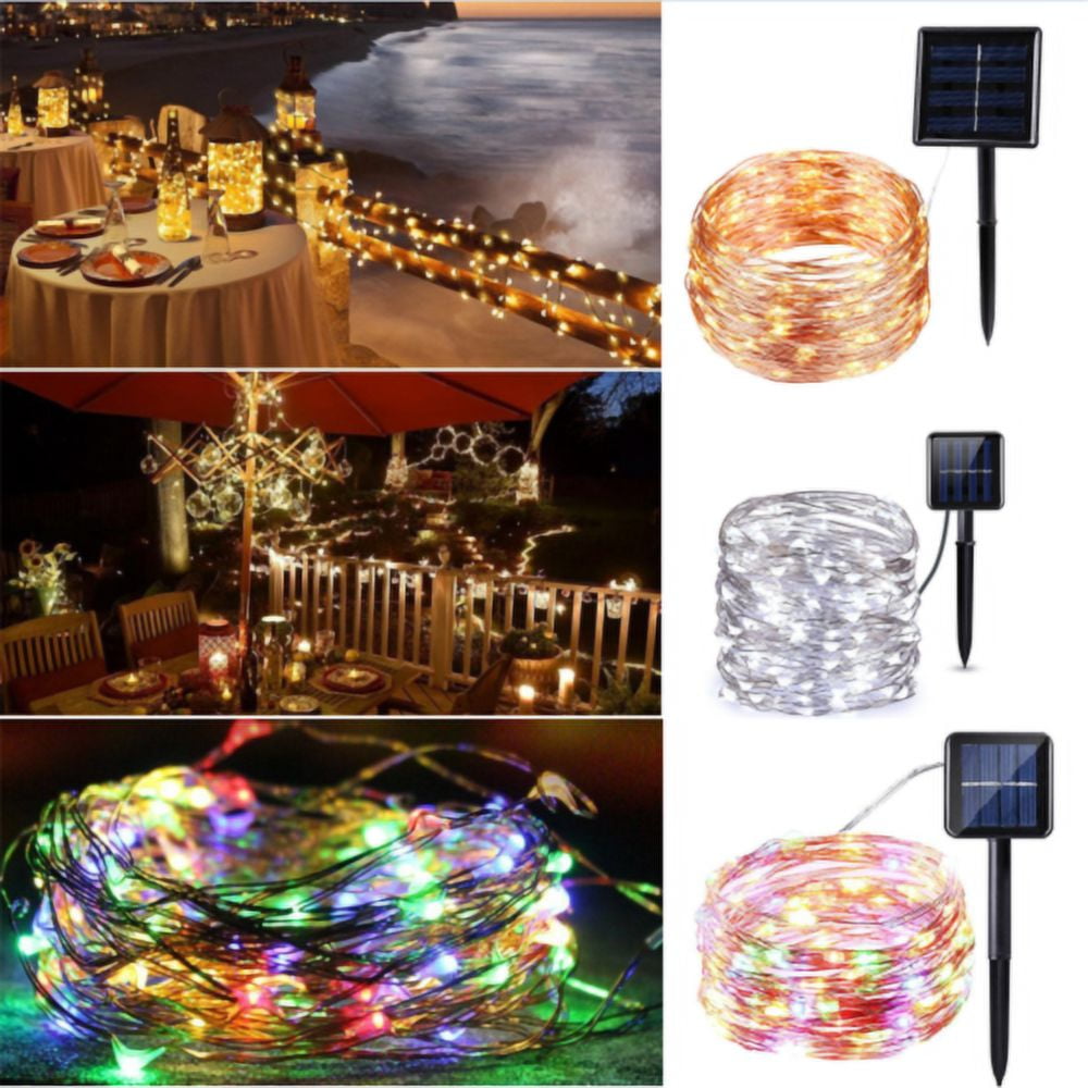 ZOELNIC Solar Warm White Fairy Lights,Waterproof 5M 50LEDs Solar String ...