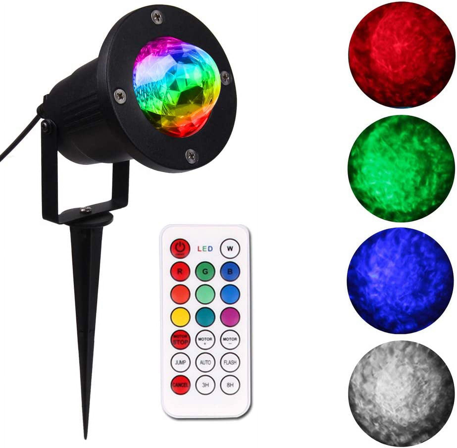 ZOELNIC Water Wave Projector Lights, Waterproof LED Ripple Garden ...