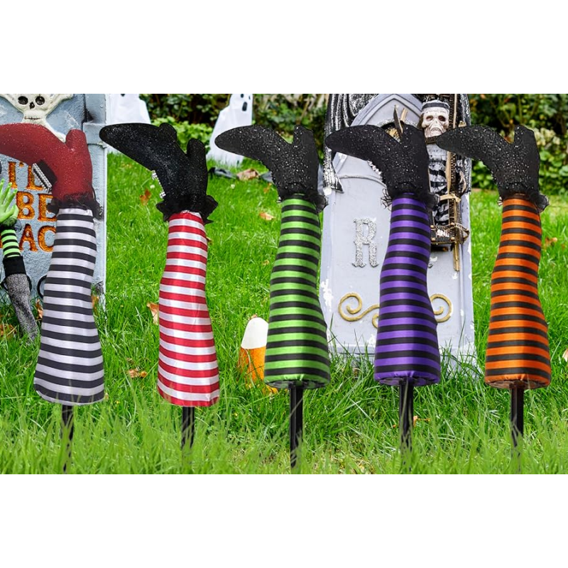 ZOELNIC Wicked Witch Legs Decoration – Halloween Witch Decorations Legs ...