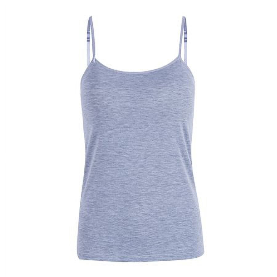 ZOELNIC Women's Sleeveless Adjustable Built In Bra Padded Bra Tank Tops ...