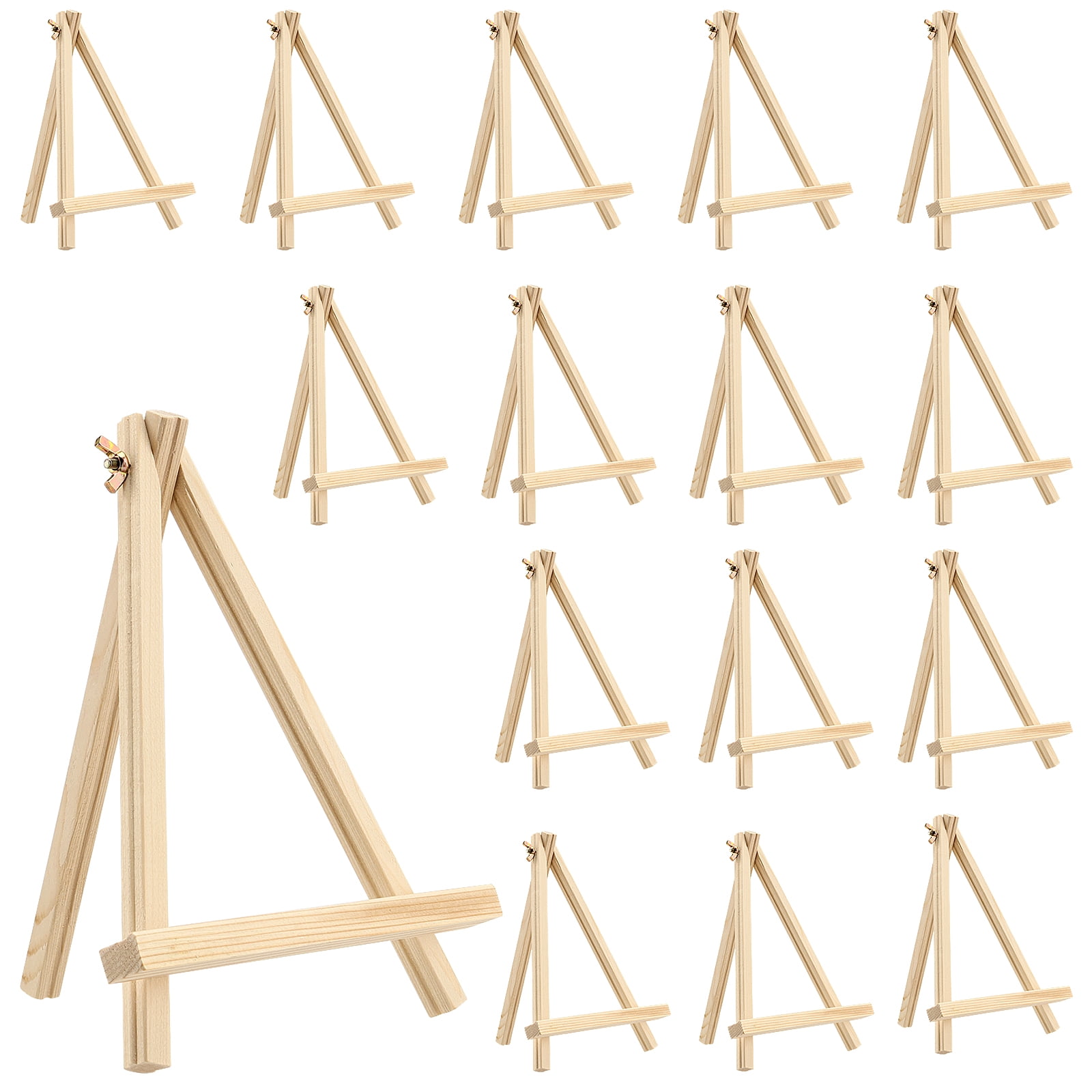 ZOENHOU 16 Pack 9 Inch Tall Wood Easels, Small Wood Tripod Easel ...