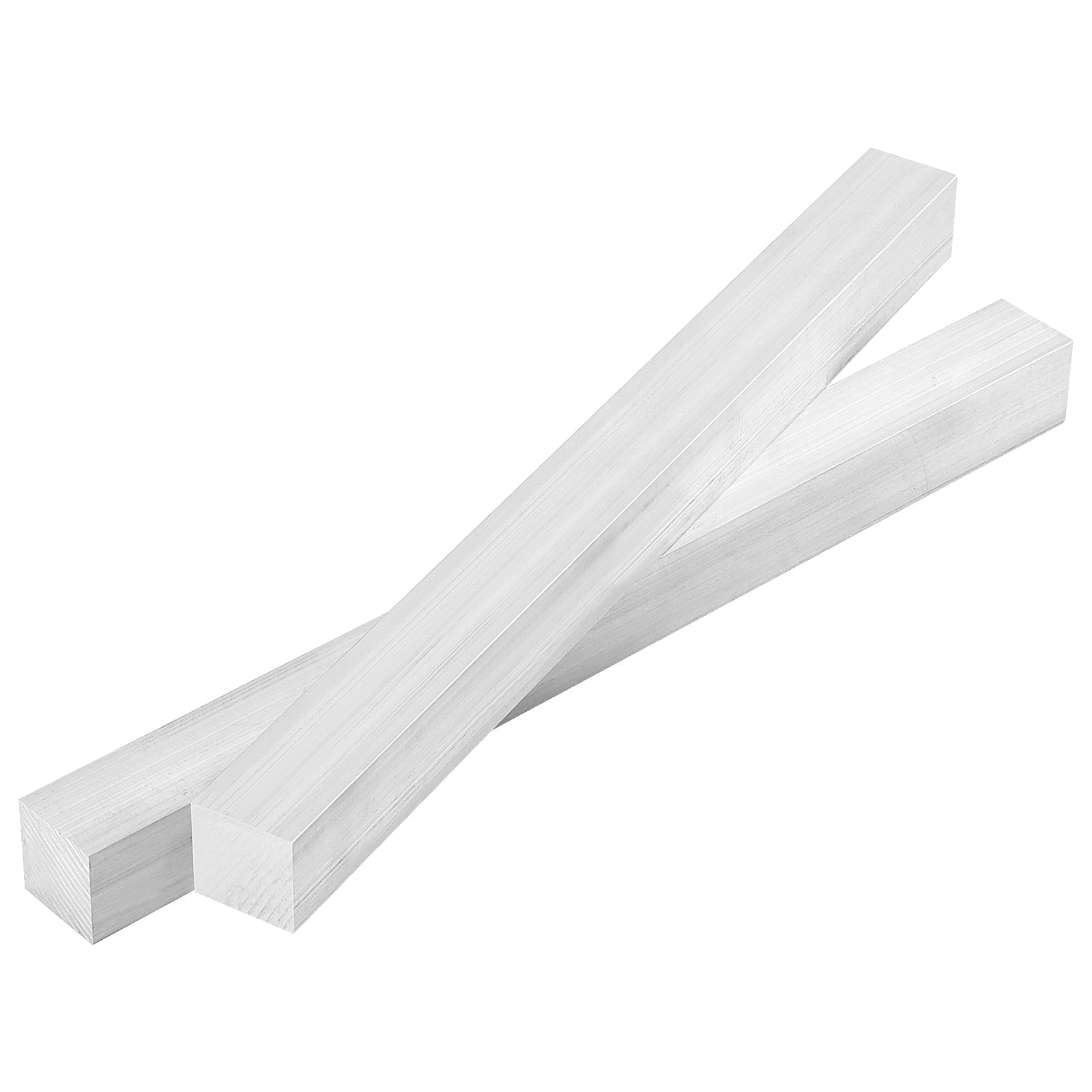 ZOENHOU 2 PCS 1 x 1 x 12 Inch Aluminum Square Bar, 6061 Aluminum Solid ...