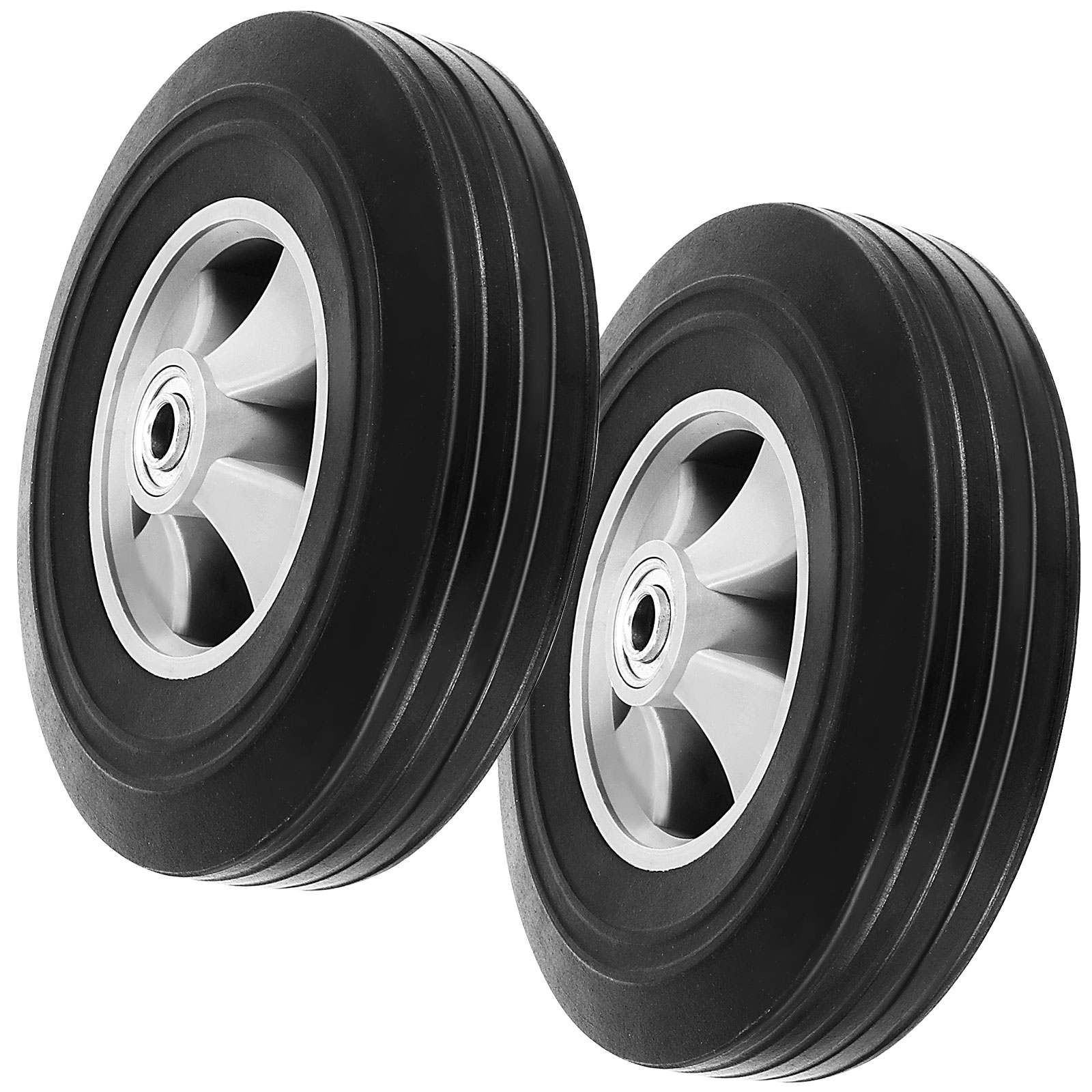 COSCO 10-inch Low Profile Replacement Wheels for Hand Trucks, Flat-Free ...