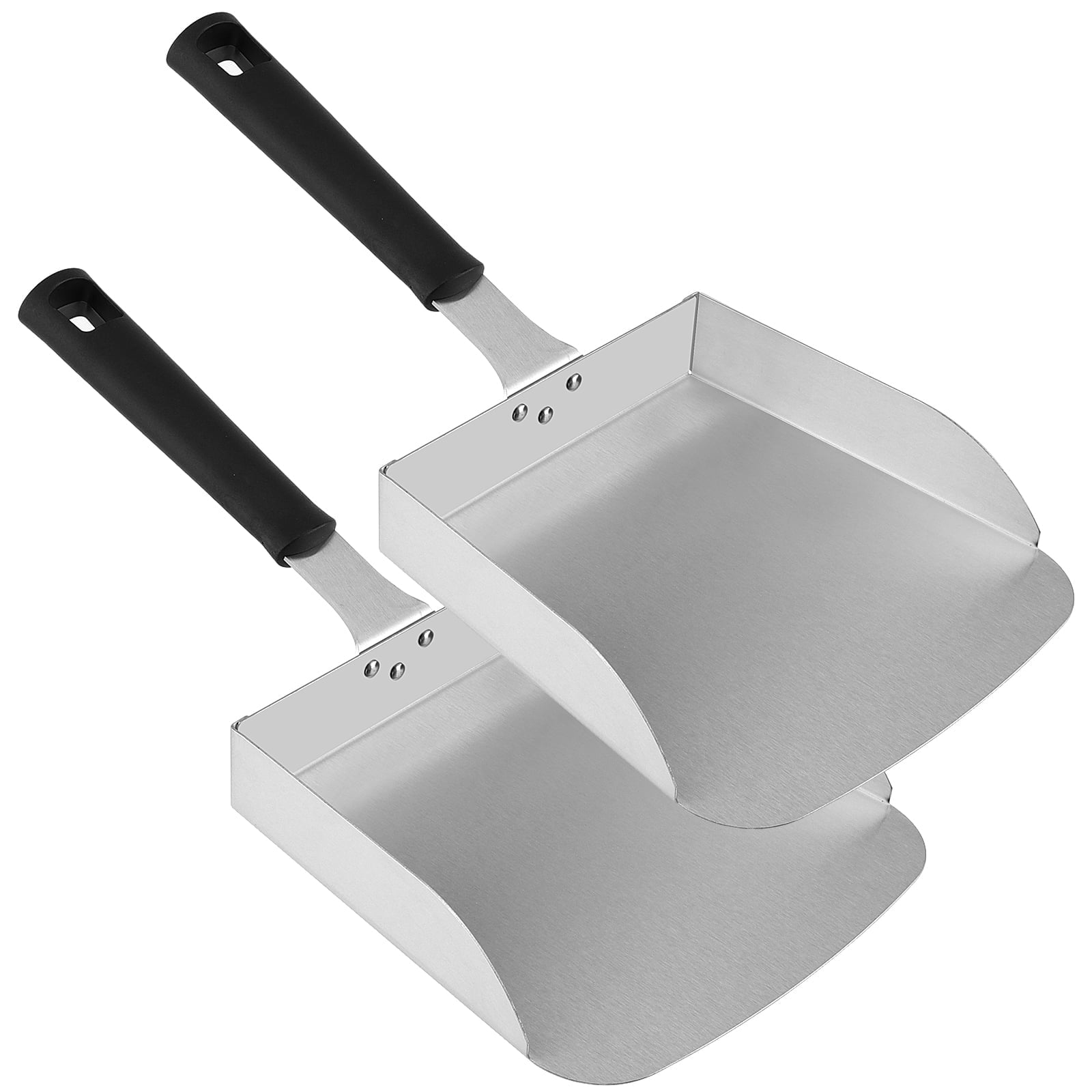 ZOENHOU 2 Pack 15 x 7.5 Inch Stainless Steel Griddle Food Mover ...