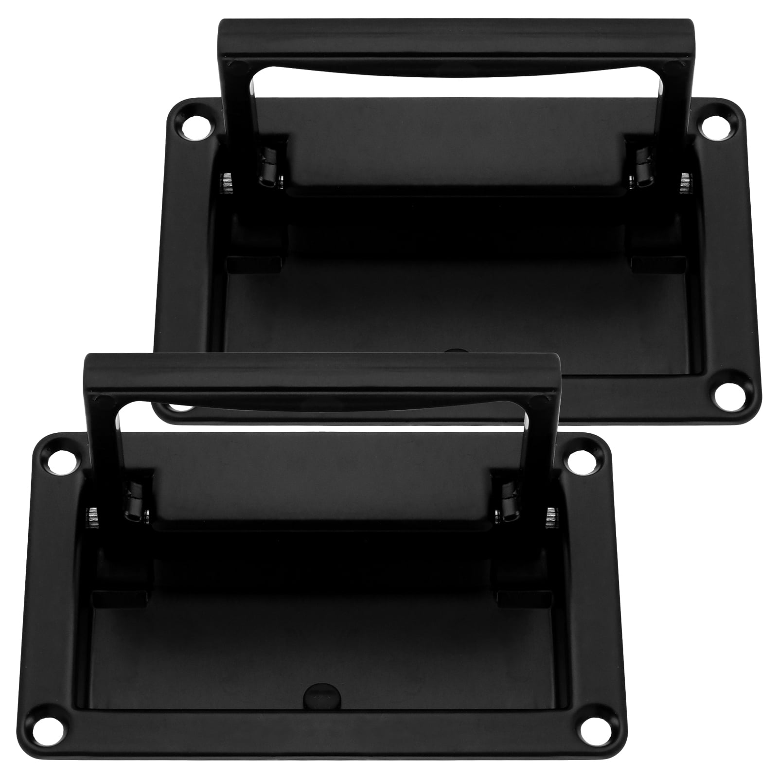 ZOENHOU 2 Pack 4.4 x 2.7 Inches Black Recessed Pull Handles, Zinc Alloy ...