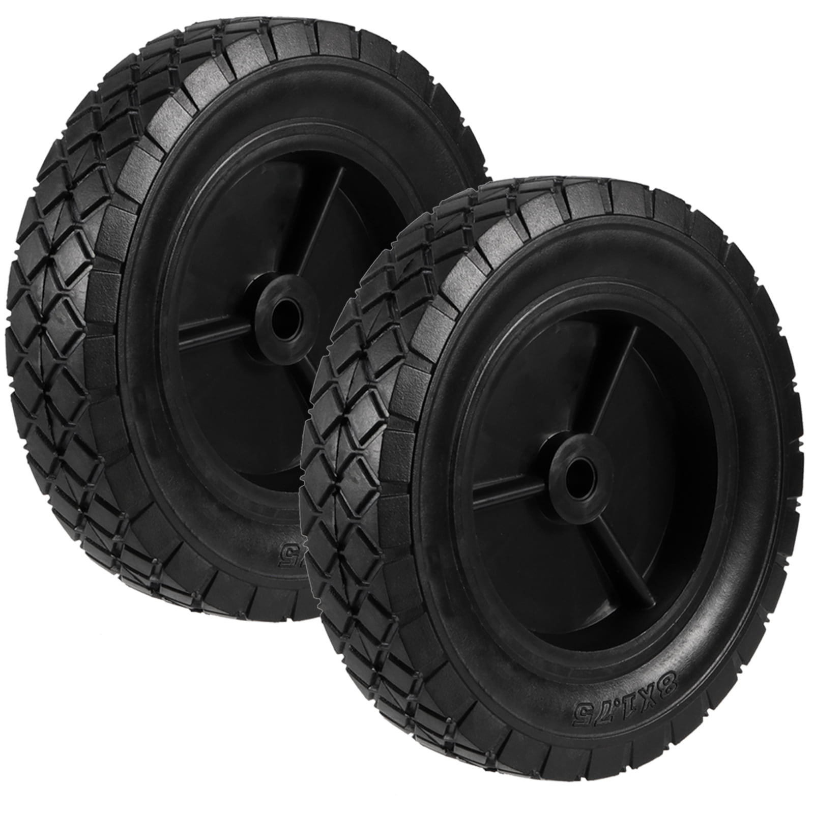 ZOENHOU 2 Pack 8 Inch Solid Rubber Hand Trucks Wheel, Plastic ...