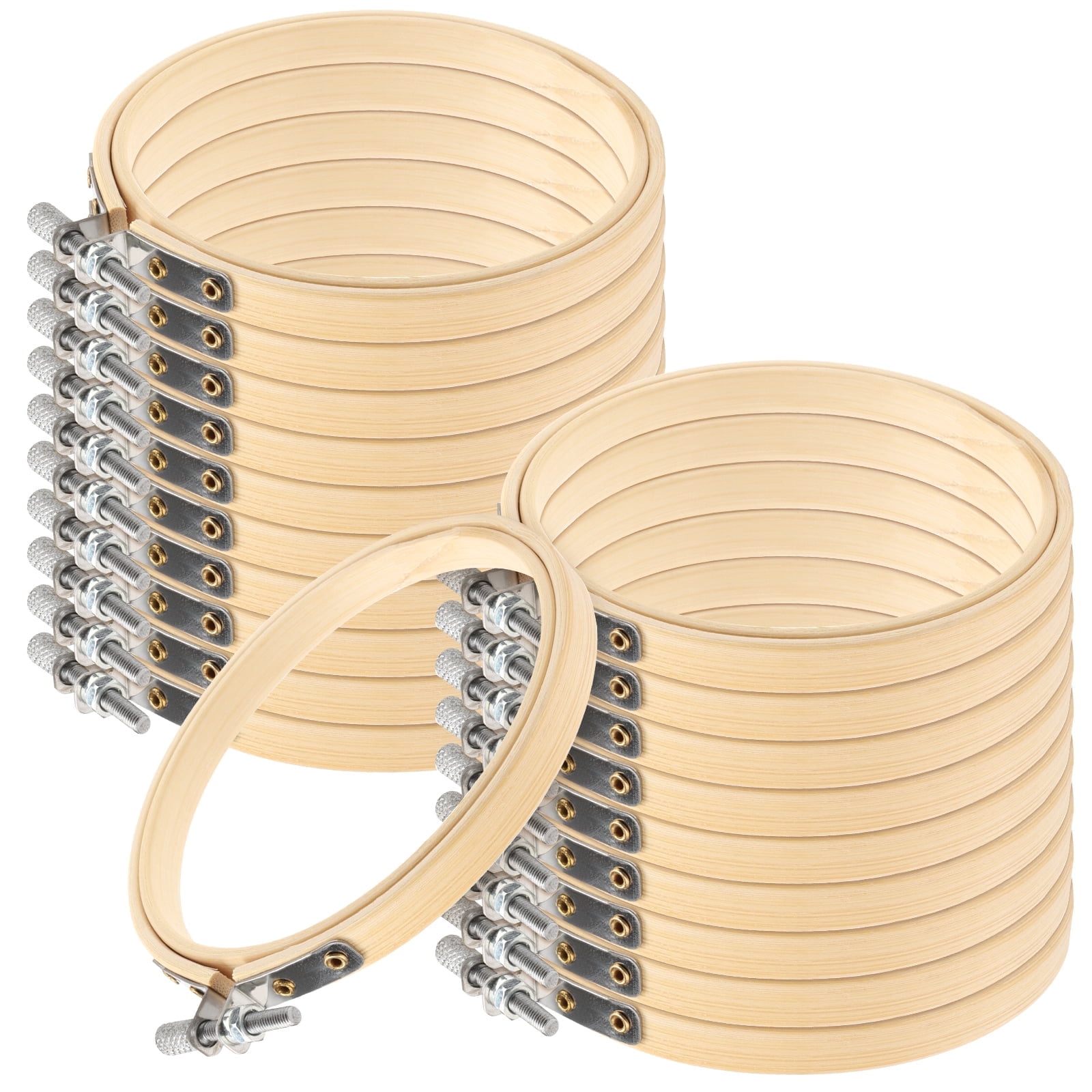 ZOENHOU 20 Pcs 4 Inch Wooden Embroidery Hoops Set, Small Bamboo Cross ...