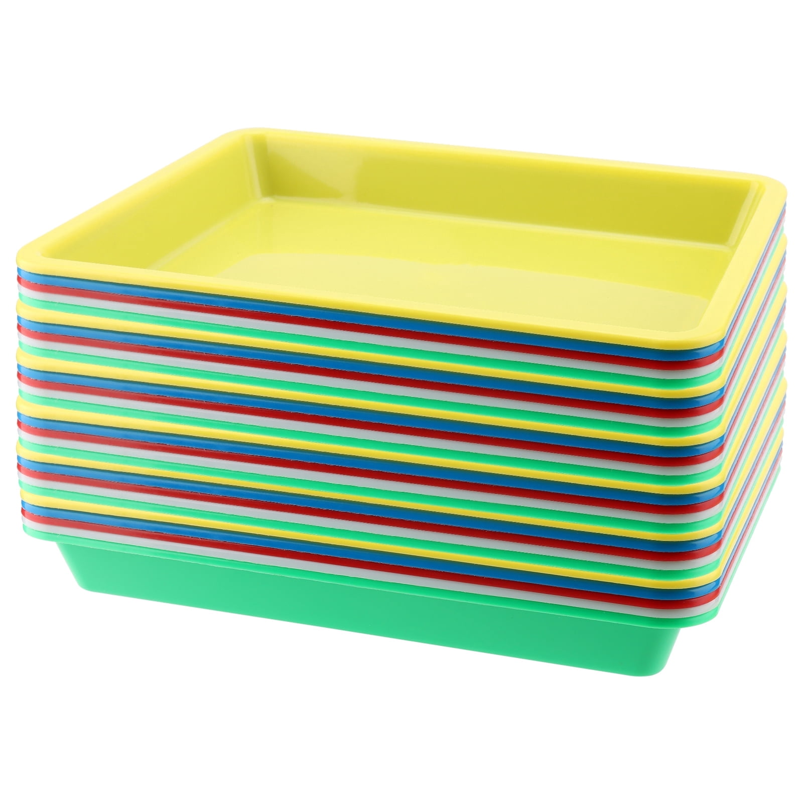 ZOENHOU 30 Pack 11 x 8.5 Inch Multicolor Plastic Art Trays, Organizer ...