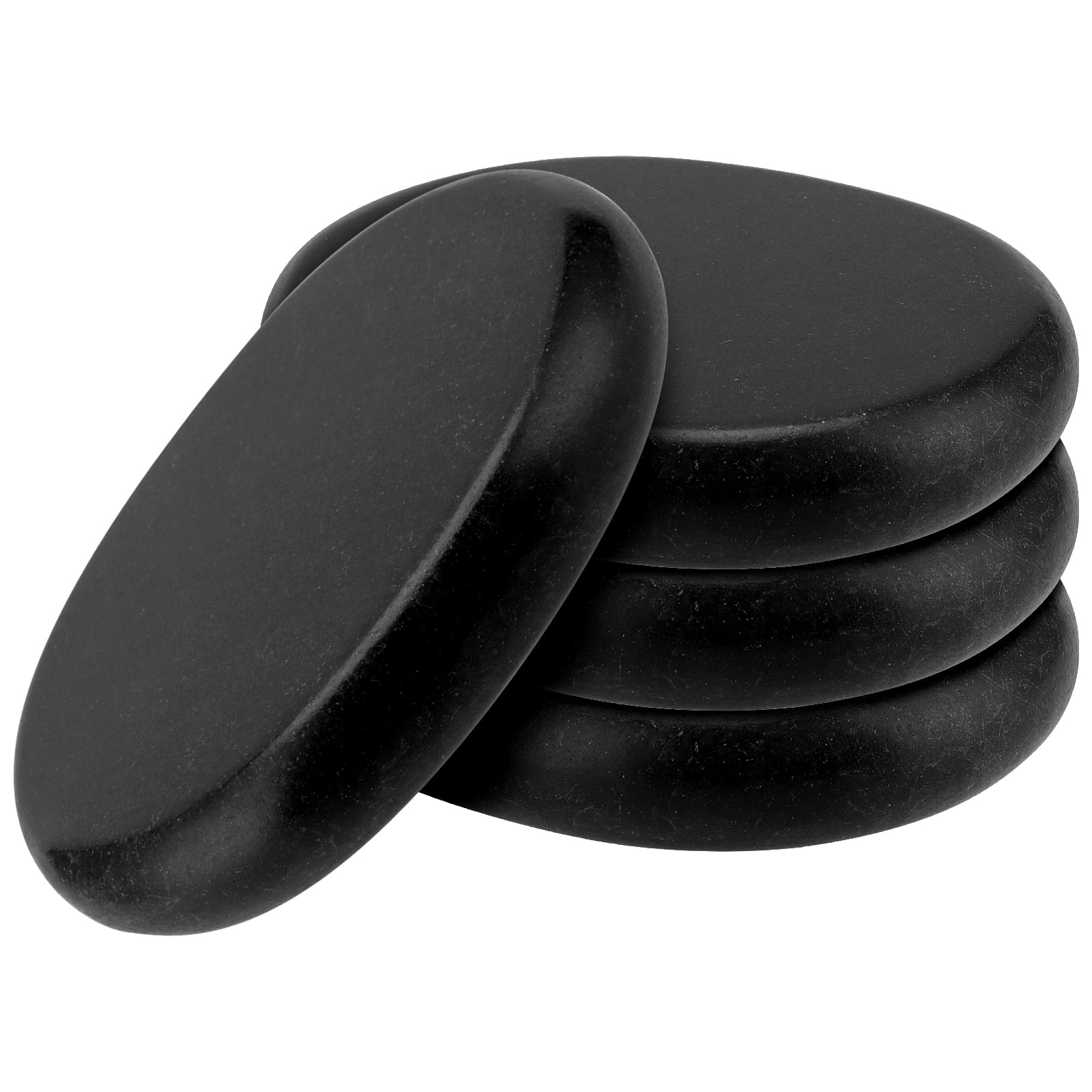ZOENHOU 4 Piece 4 x 3 Inch Massage Stones Set, Black Basalt Massage ...