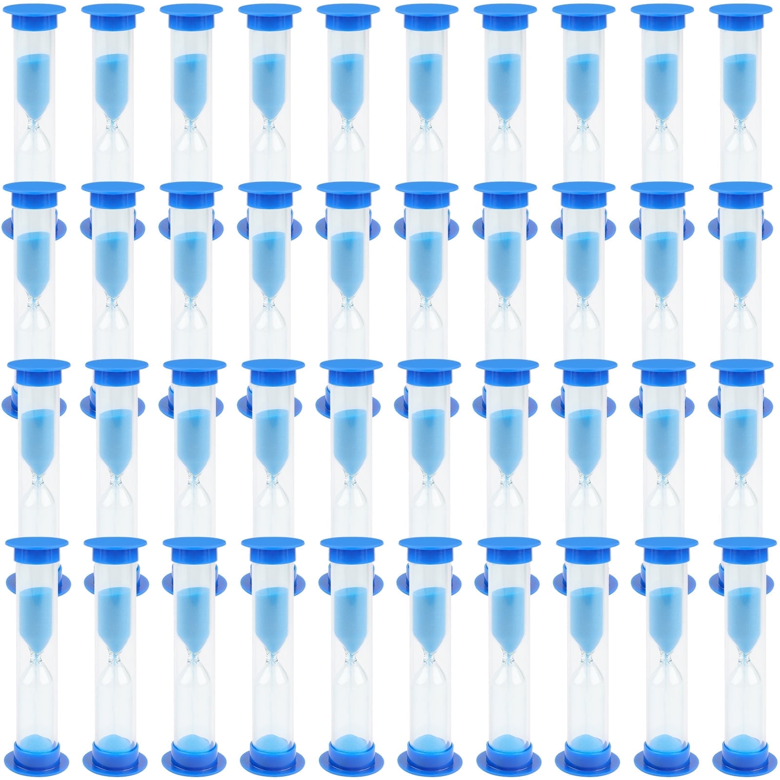 ZOENHOU 40pcs 2 Minute Sand Timer, Blue Plastic Hourglass Sand Timers ...