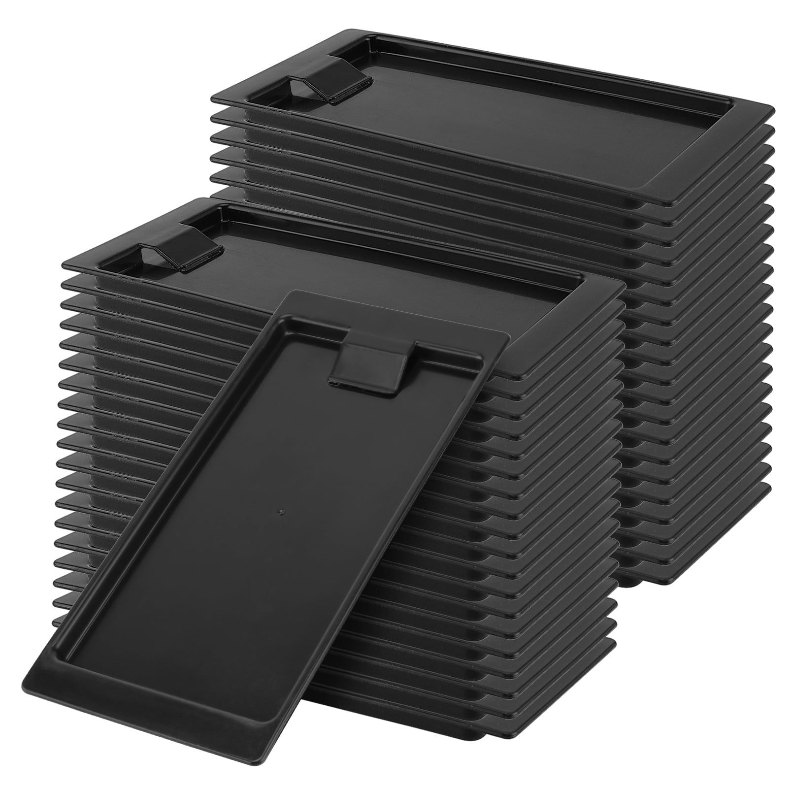 ZOENHOU 40pcs 8 x 4 Inch Black Plastic Check Tray, Restaurant Check ...