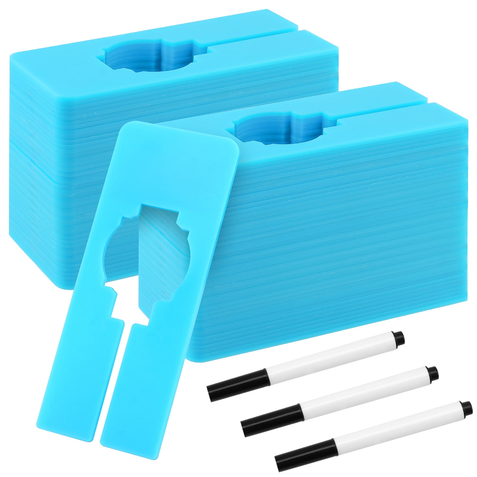 ZOENHOU 60 Pack 2 x 5 Inch Blue Blank Hanger Dividers, Rectangular ...