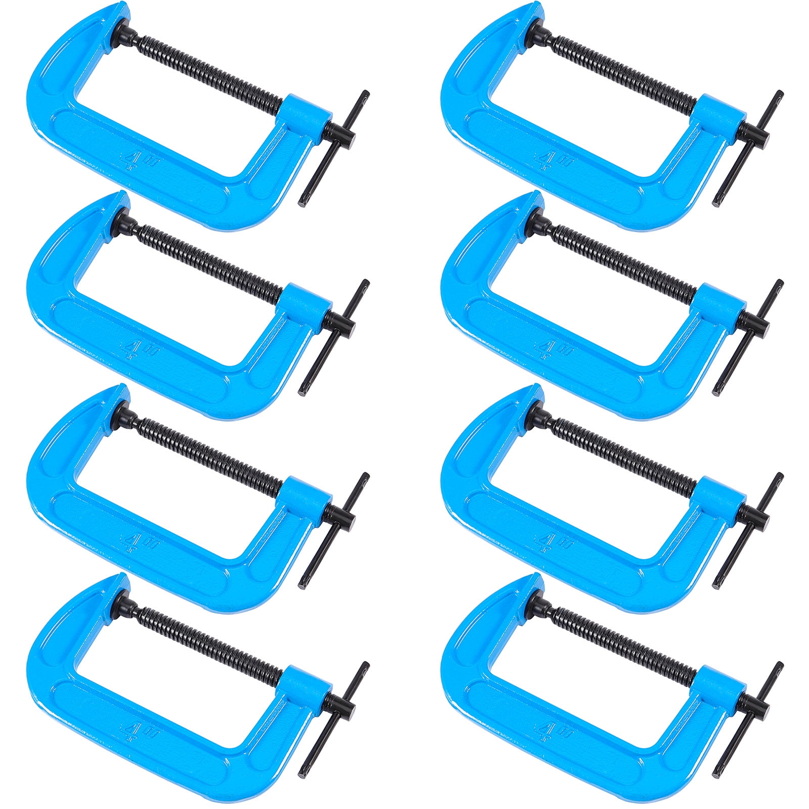 ZOENHOU 8 PCS 4 Inch Heavy Duty Cast Iron C-Clamps, Woodworking G Type ...