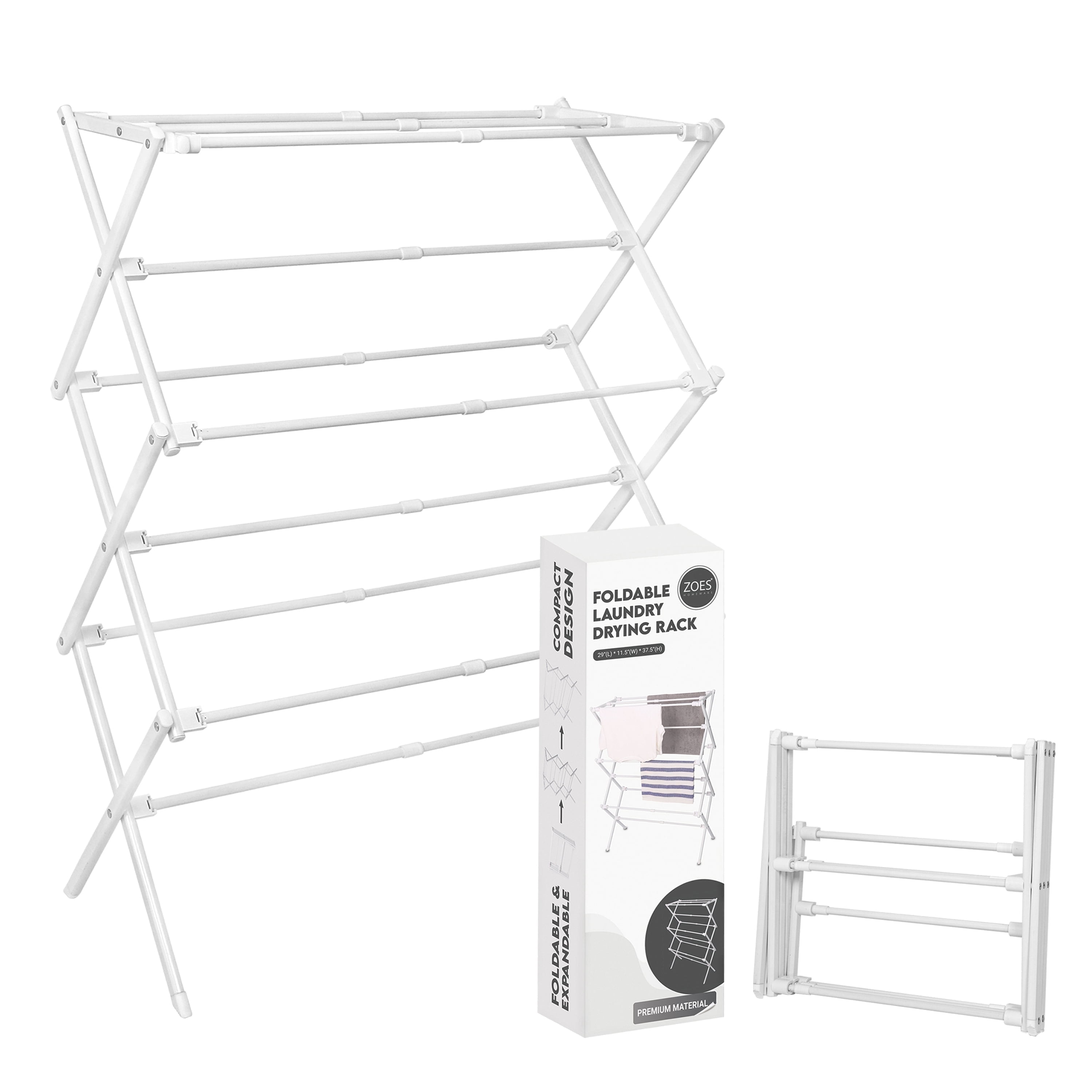 ZOES HOMEWARE Clothes Drying Rack for Laundry, Small Collapsible ...