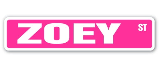 ZOEY Street Sign Childrens Name Room Sign | Indoor/Outdoor | 30" Wide ...