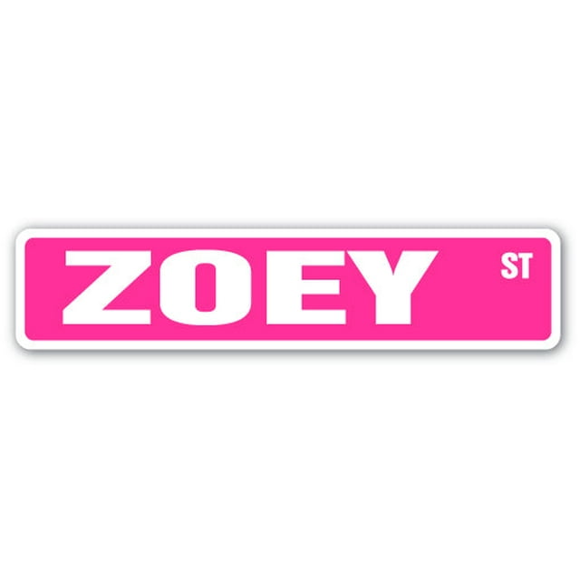 ZOEY Street Sign Childrens Name Room Sign | Indoor/Outdoor | 30" Wide ...