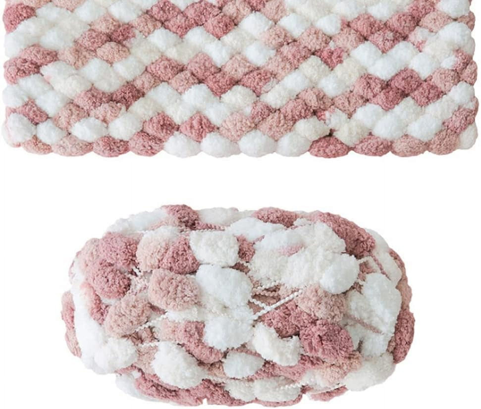 ZOEZOE 1 Rolls 150g Pomp-A-Doodle Yarn,100% Polyester Jelly Bean POM ...