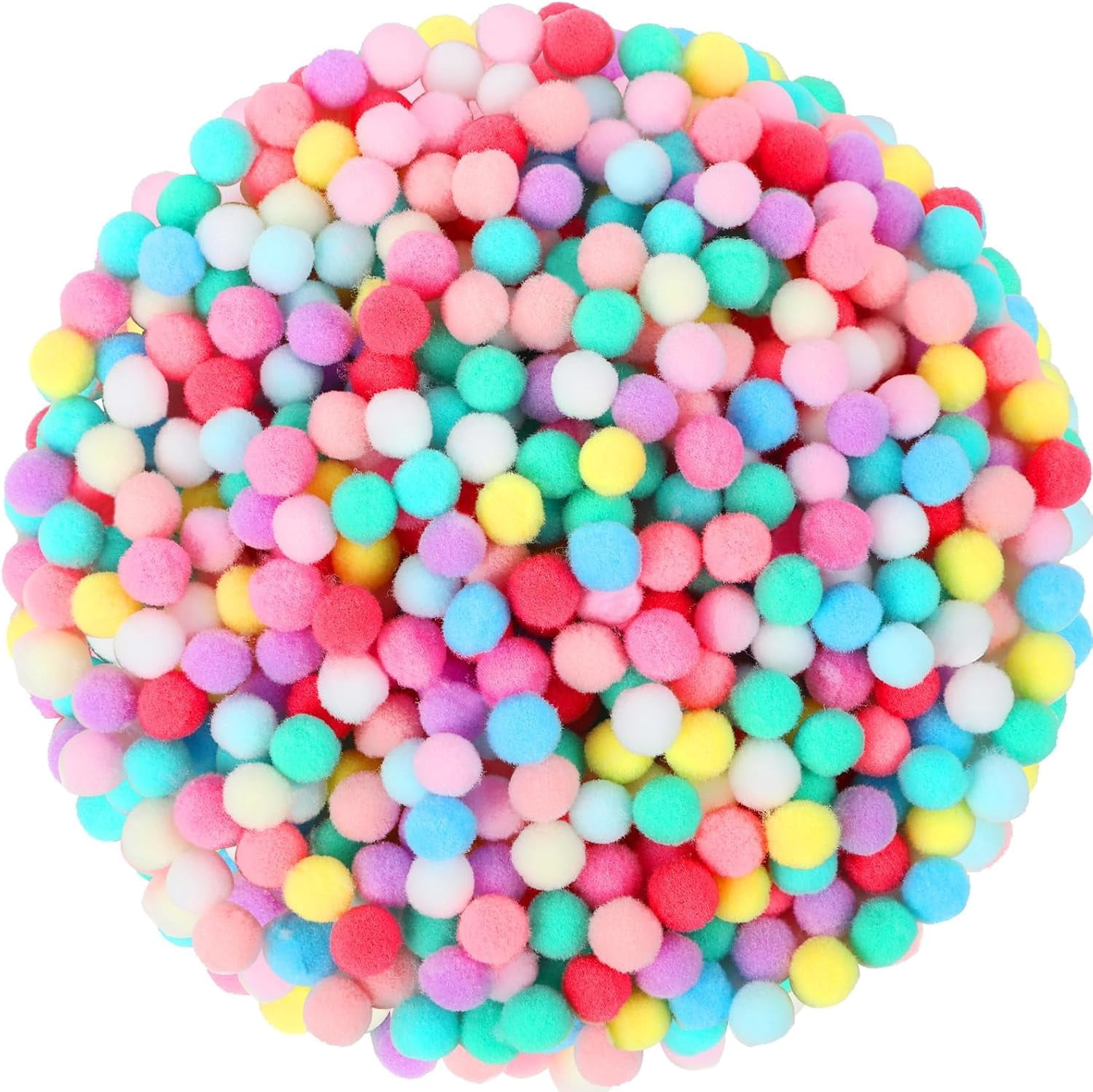 ZOEZOE Christmas Pom Poms Balls, 1000 Pieces Red Green White Glitter ...
