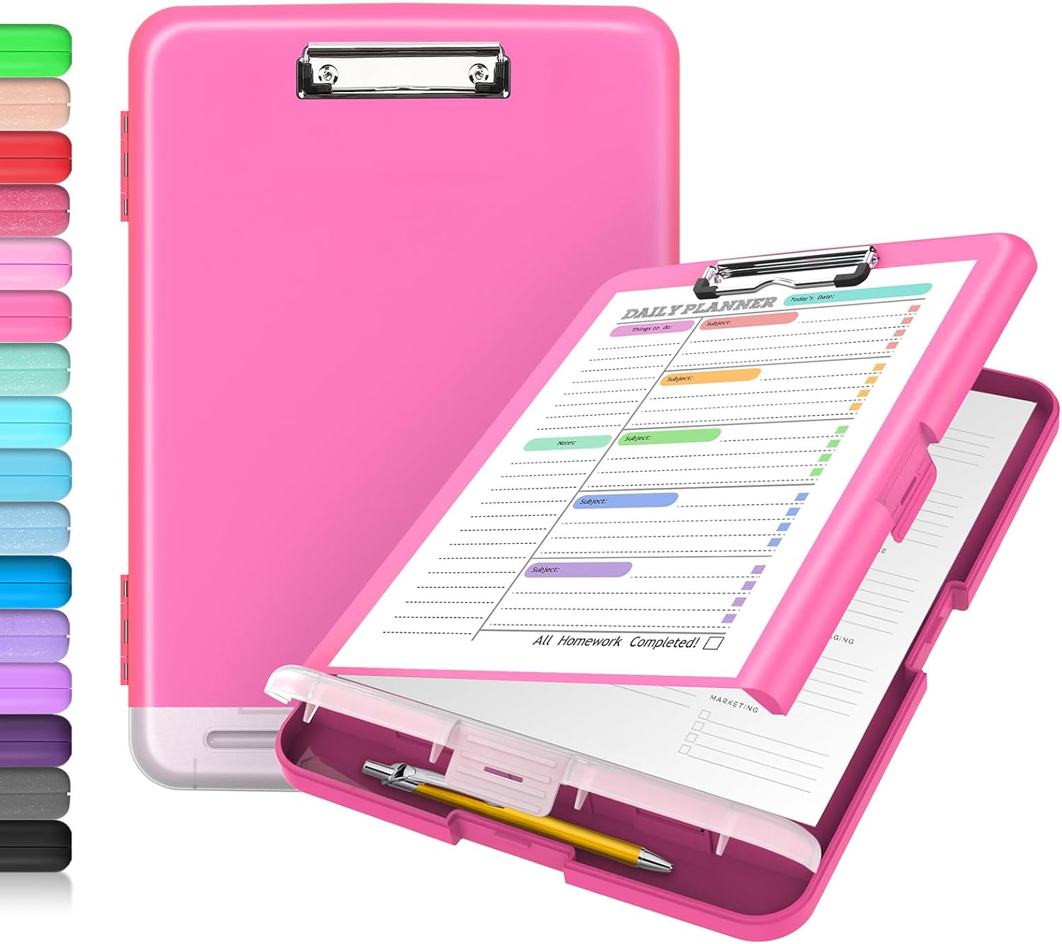 ZOEZOE Clipboards with Storage, High Capacity Clip Boards 8.5x11 with ...