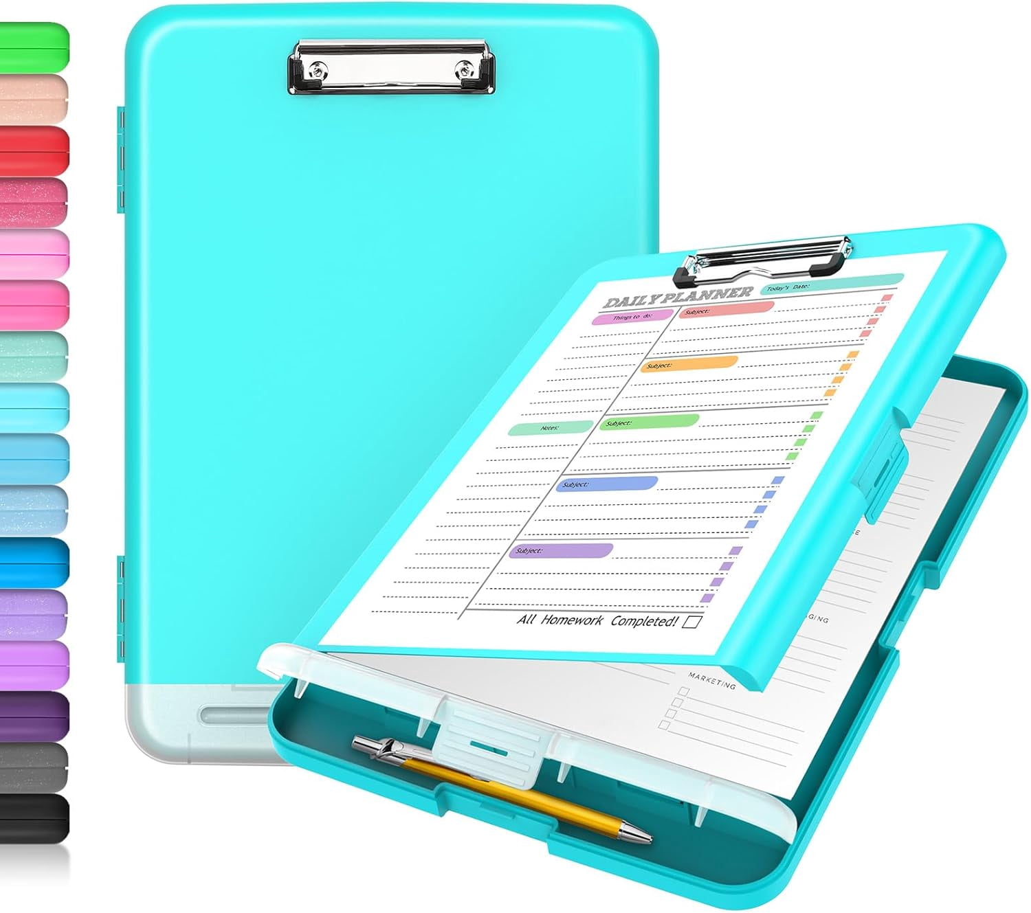 ZOEZOE Clipboards with Storage, High Capacity Clip Boards 8.5x11 with ...