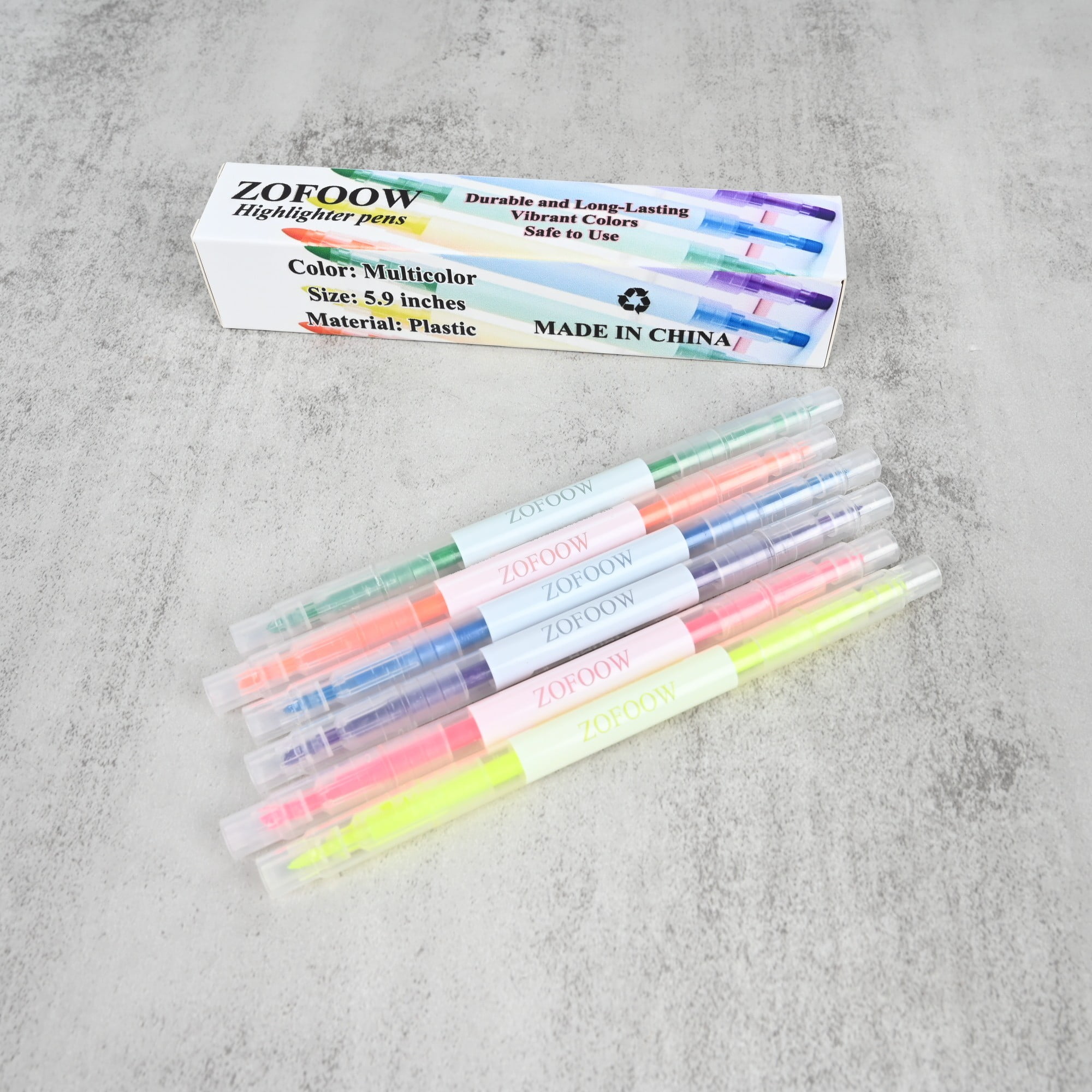 ZOFOOW Liquid Highlighters, Chisel Tip, Assorted Colors, Journaling ...