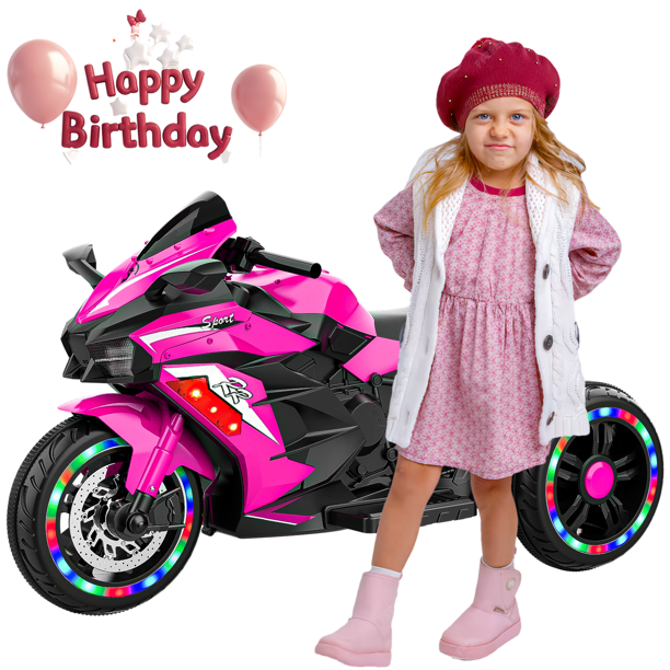 Zogymoz 12V Electric Motorcycle for Girls,Battery Powered Motorcycle ...