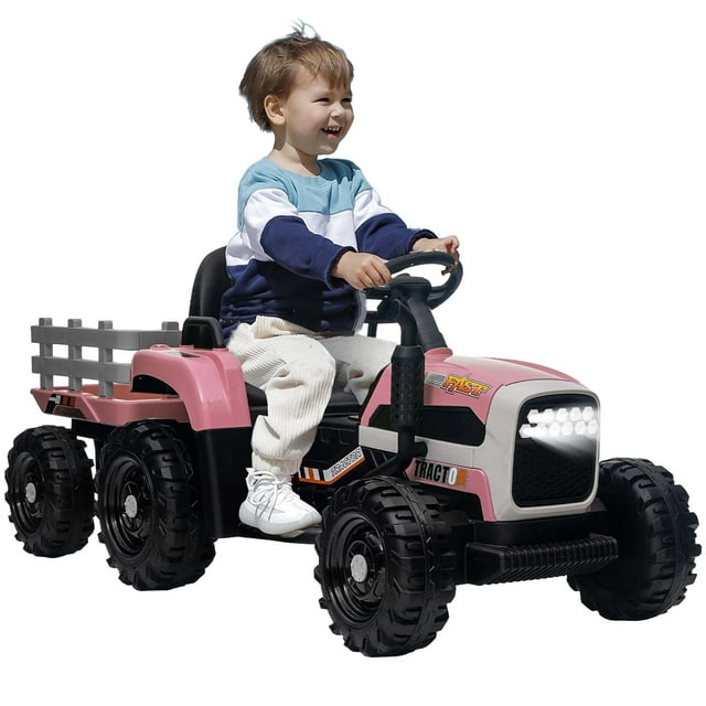 ZOGYMOZ 12V Kids Tractor Ride on Truck, Powered Ride on Toy Car with ...