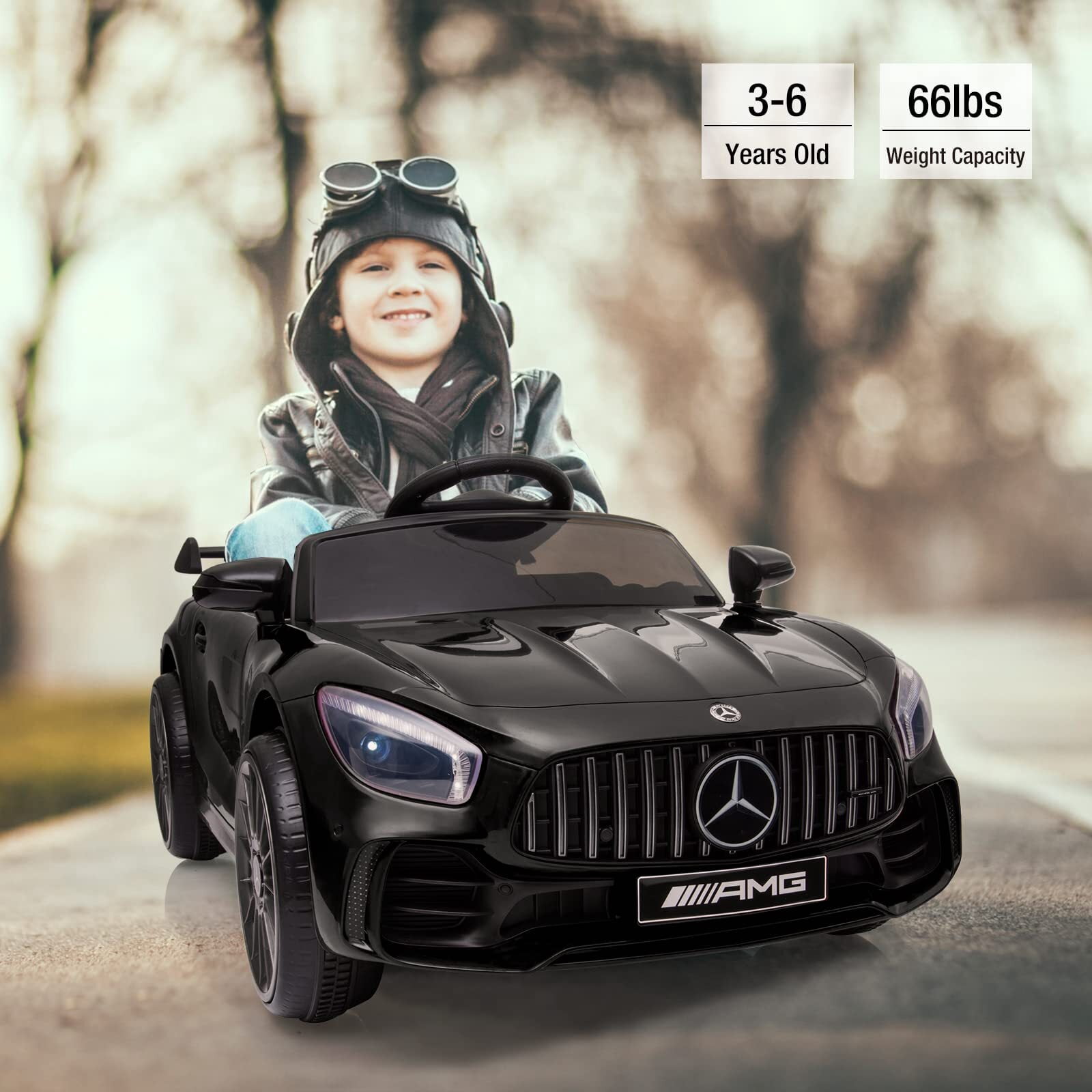 Zogymoz Licensed Mercedes Benz Kids Car, 12V Ride On, Remote Control ...