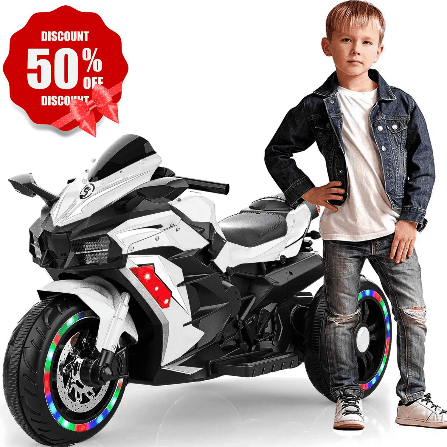 Zogymoz 12V Powered Ride on Motorcycle, Electric Dirt Bike for Kids Boys Girls, Motorbike ...