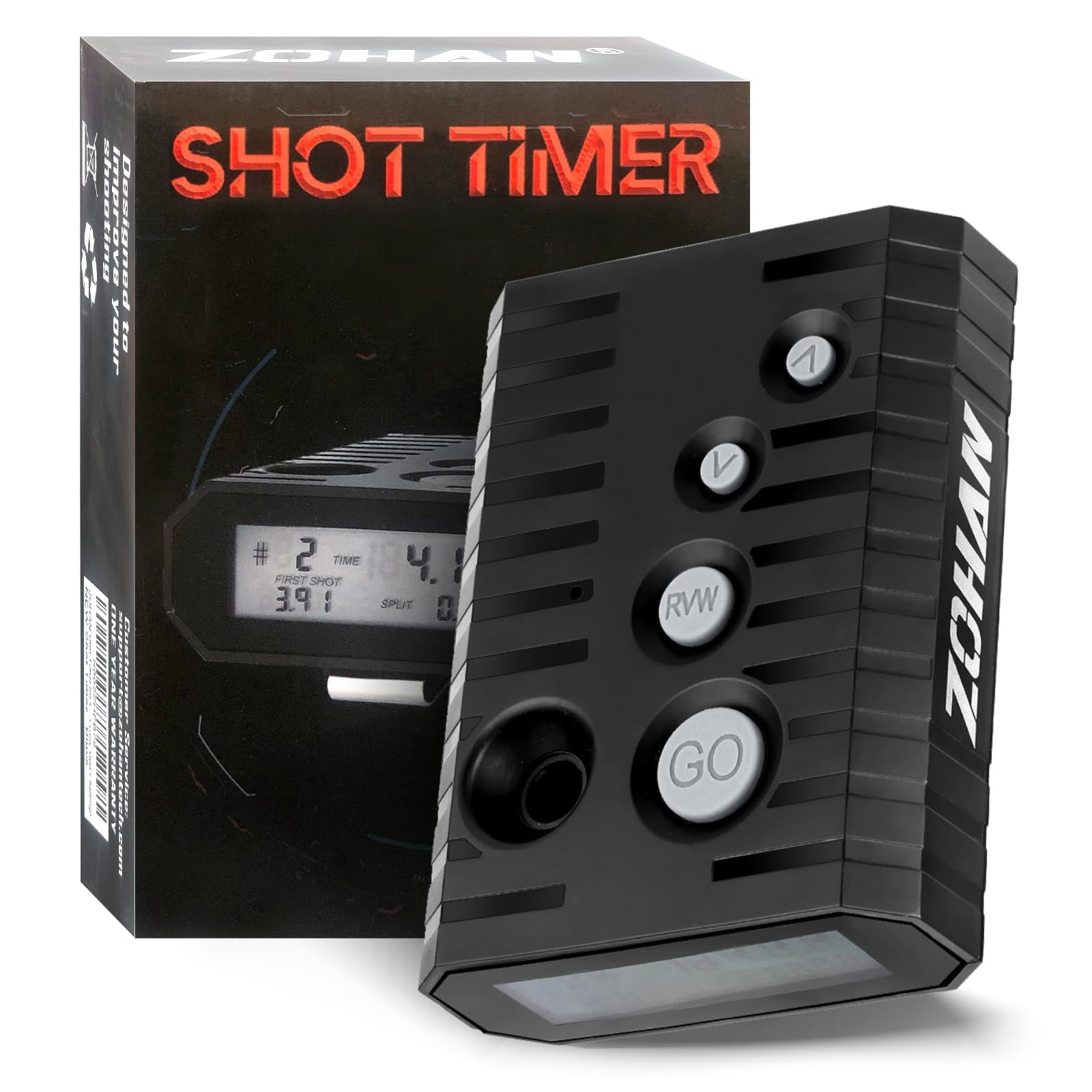 ZOHAN Shot Timer, Extra Loud Buzzer, LCD Screen, 4 Shooting Modes ...