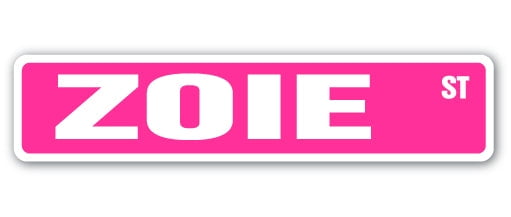 ZOIE Street Sign Childrens Name Room Sign | Indoor/Outdoor | 18" Wide ...