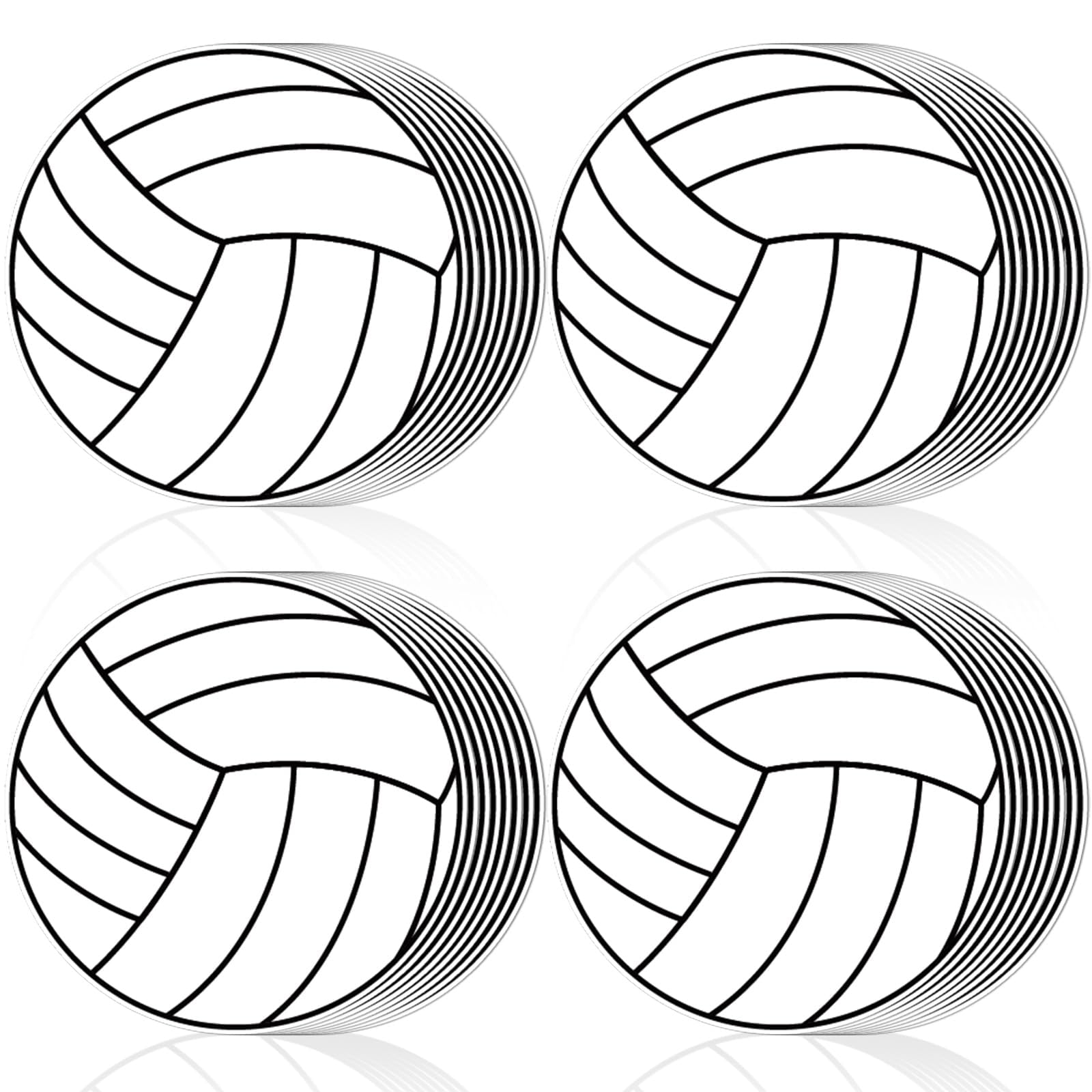 ZOIIWA 60 PCS Volleyball Cutouts DIY Sport Theme Party Decoration for ...